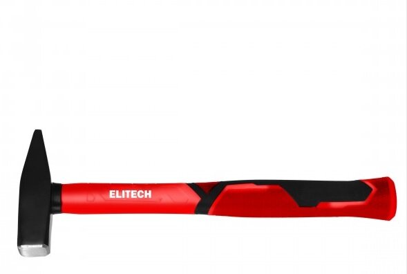 Молоток слесарный Elitech 610102, фибергласс с прорезиненным захватом, 200 г, длина 279 мм