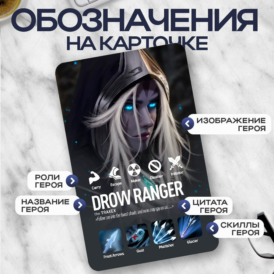 Карточка DOTA 2 DROWRANGER A5 — фото 1