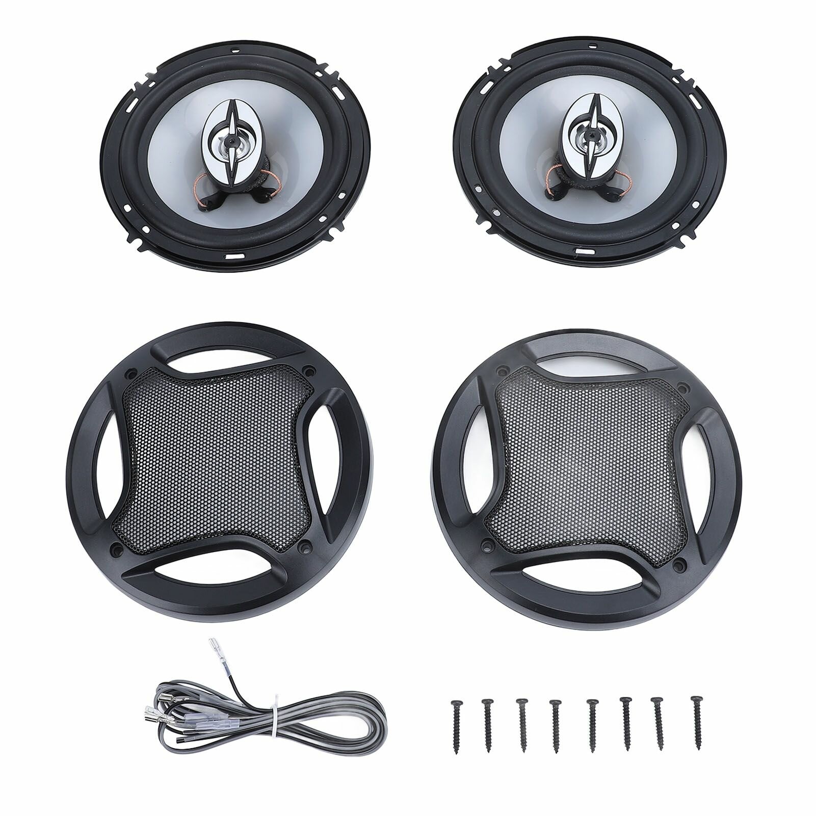 6-дюймовые 400-ваттные 3-полосные коаксиальные автомобильные стереодинамики DC12V круглые автомобильные динамики чистое качество звука универсальные