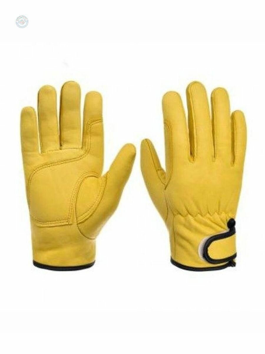 Краги сварщика из прочной коровьей кожи, жаропрочные рабочие перчатки для сварки, строительства и механики, с усиленной ладонью и эластичным манжетом