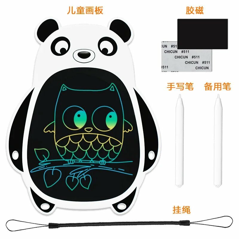 Мультяшный ЖК-планшет для рисования, белый панда, 8,5", цвет: Panda colourful