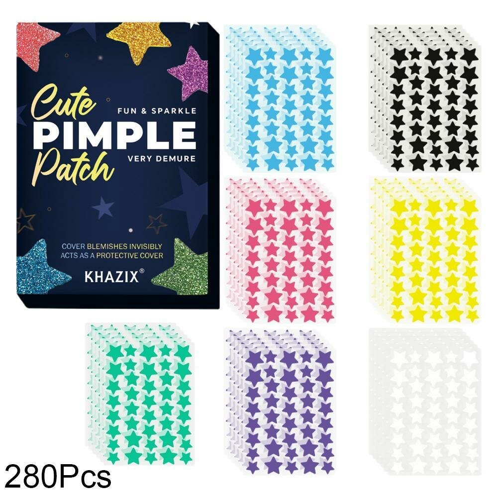 240/280 шт. Патчи от прыщей гидроколлоидные / наклейки от прыщей в виде звездочек