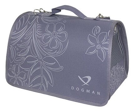 DOGMAN сумка-переноска «Лира» № 3, лето, серая, 43 х 27 х 27 см (1 шт)