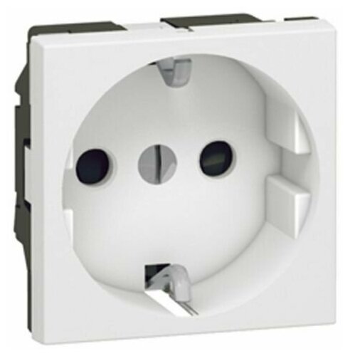 Розетка Legrand 077210 - Программа Mosaic - 2К+3 с винтовыми зажимами, немецкий стандарт, без шторок, 2 модуля