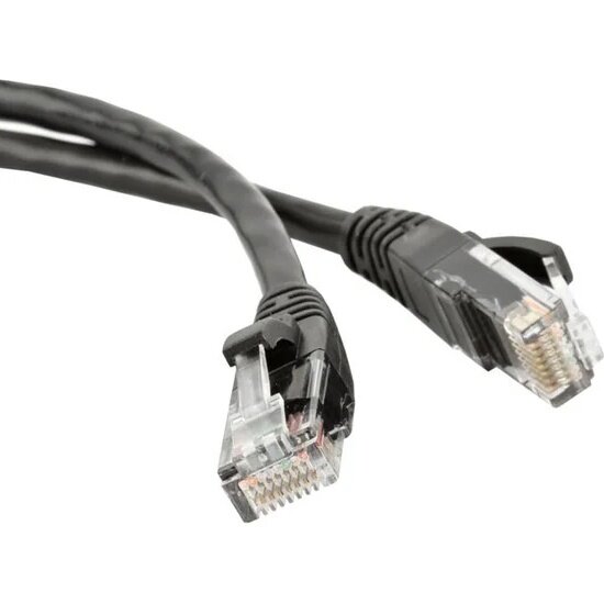 Патч-корд Twt UTP кат.5e, с заливными колпачками, 7.0 м, черный