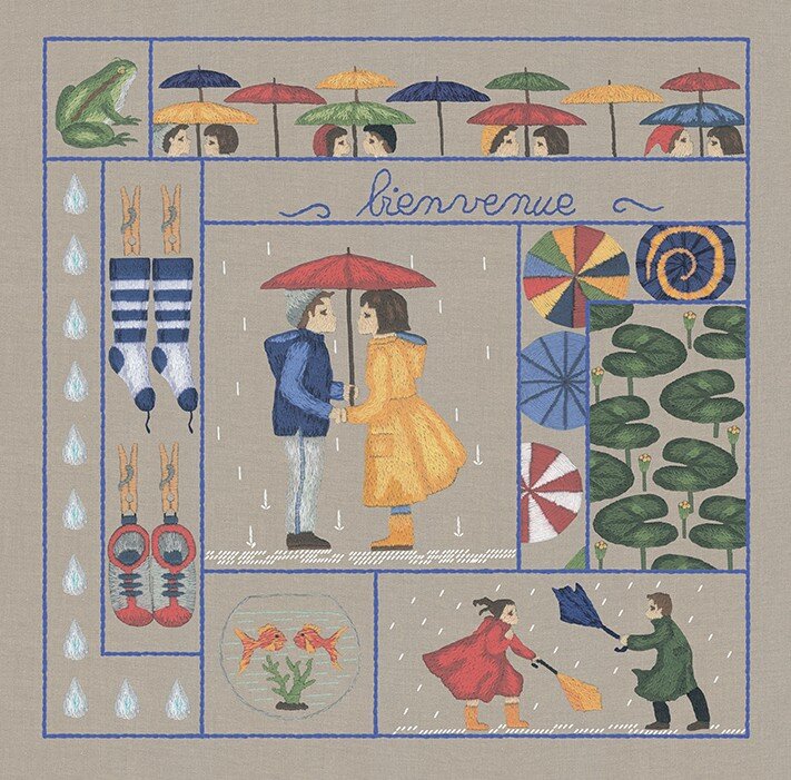 Набор для вышивания Le Bonheur des Dames #7703 March (Март), Гладь, 22 х 22 см