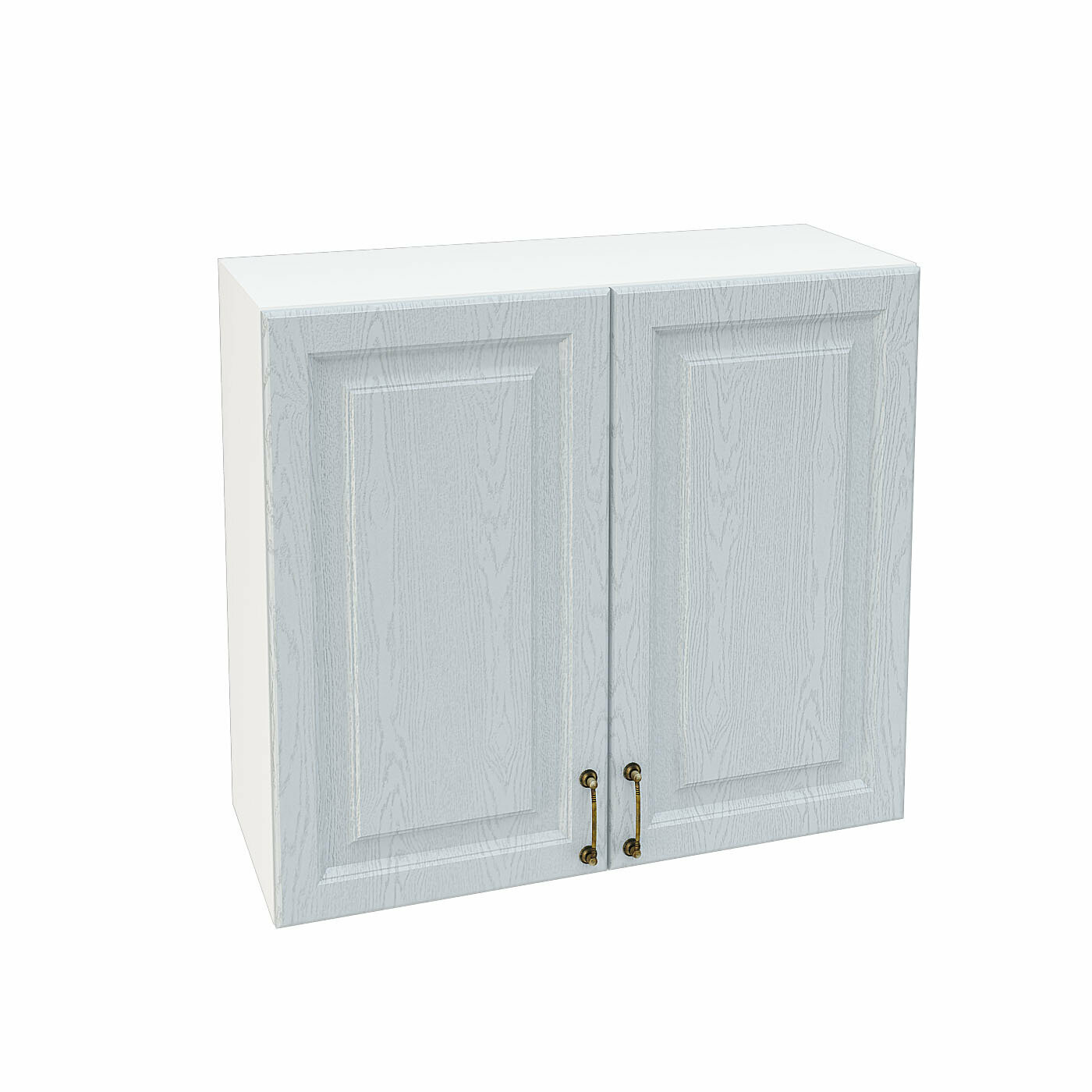 Кухонный шкаф навесной, Кухня Франция, ШВ800, Белый / Дуб Серый фактурный