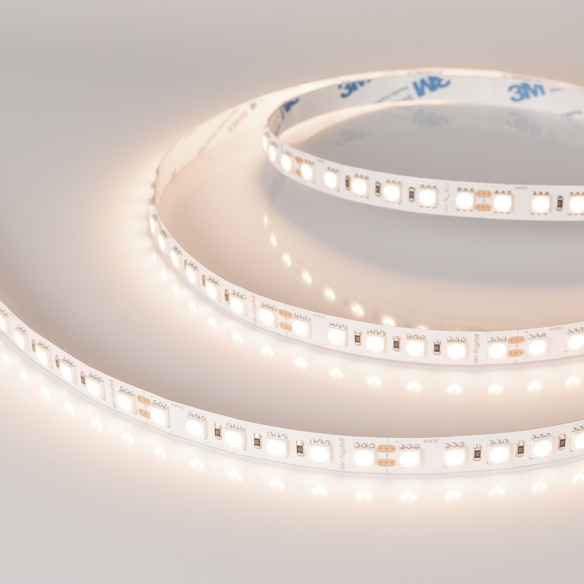 Светодиодная Лента RT-B96-10mm 24V Warm3500 (23 W/m, IP20, 5060, 5m) (Arlight, Открытый) 040603