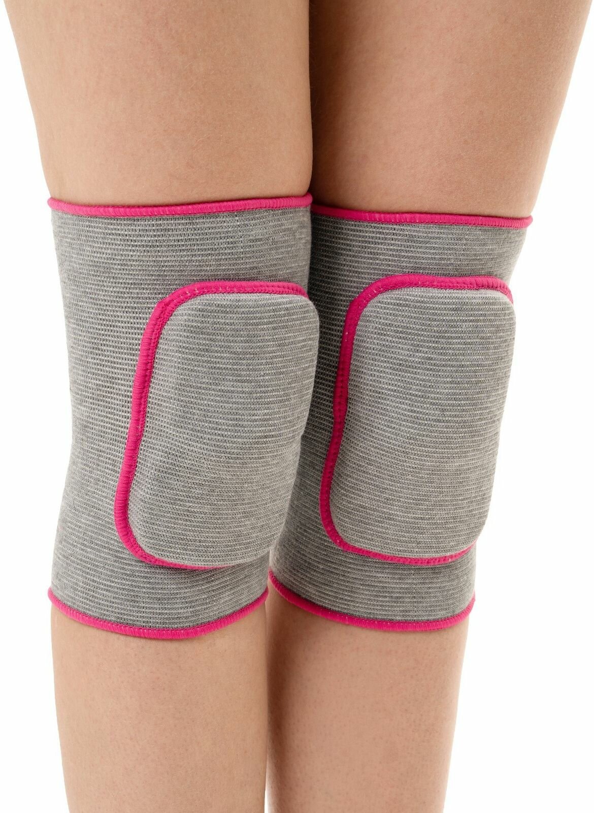Наколенники детские ONLYTOP с уплотнителем для занятий спортом , защита для коленных суставов, экипировка для фитнеса и танцев, 5-8 лет, цвет серый