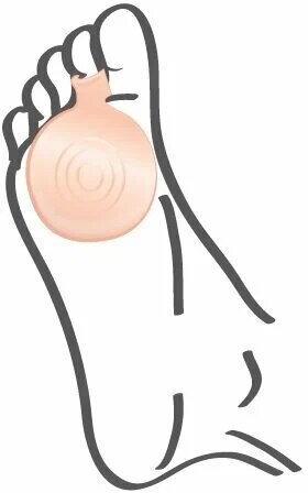 Подушечки ортопедические силиконовые для стоп С-100, бежевые