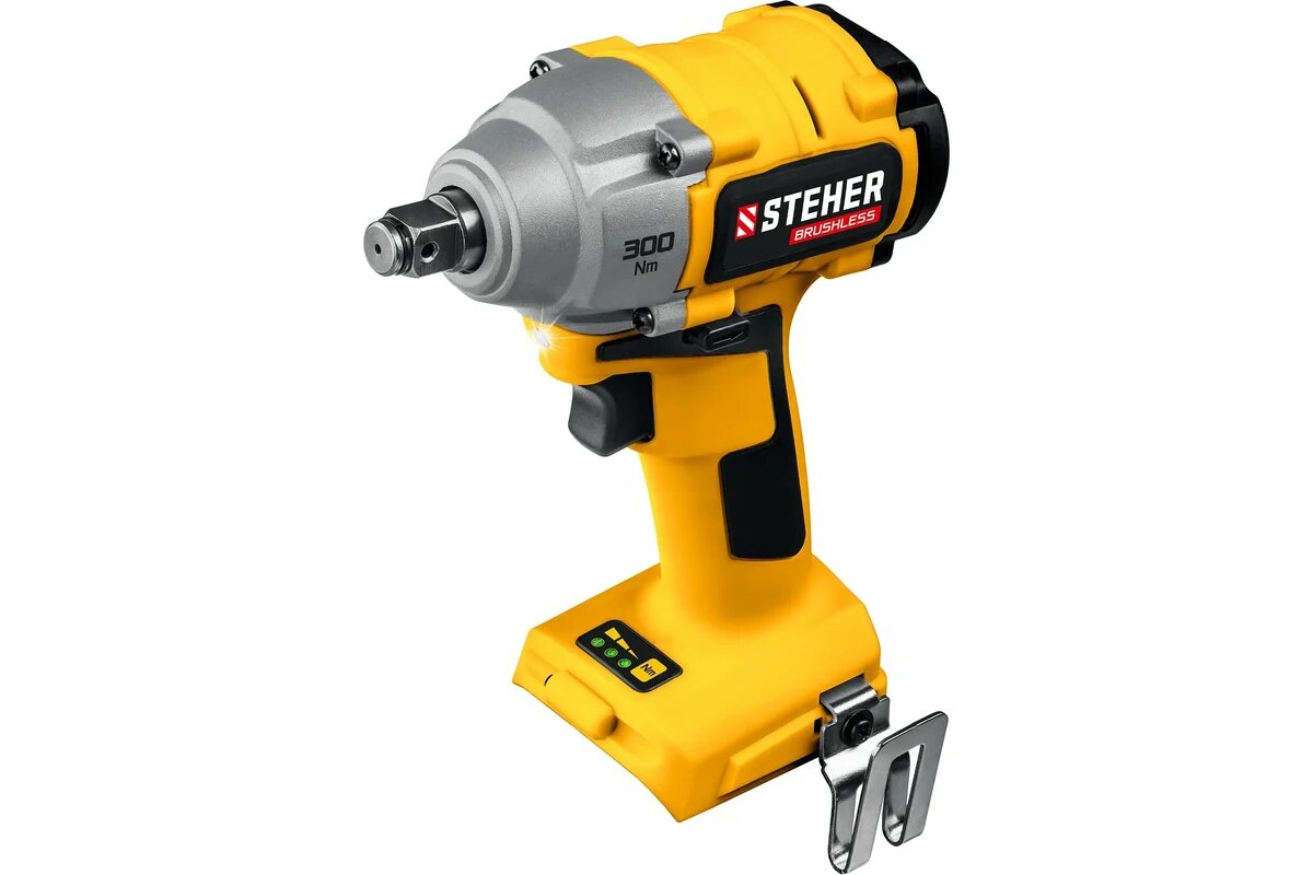 Бесщеточный гайковерт STEHER V1, 20 В, 300 Н·м, без АКБ, (CWB-300)