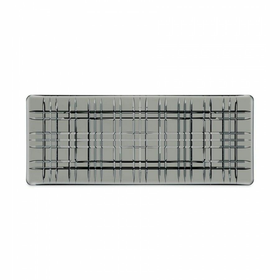 Блюдо прямоугольное Nachtmann SQUARE 28x14 см дымчатое