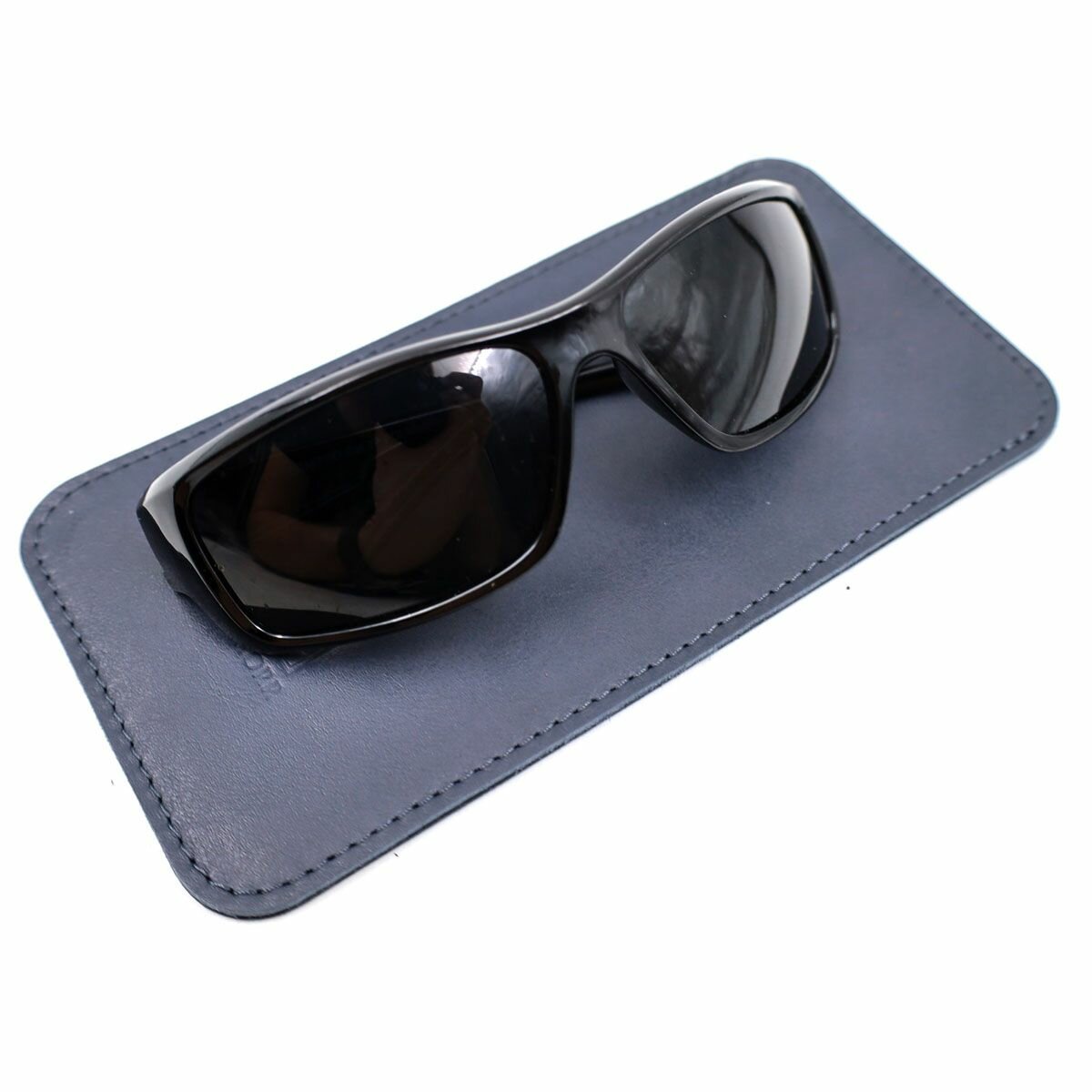 Кожаный мягкий футляр для очков - размер 195 х 95 мм. Soho M Navy, J. Audmorr, натуральная кожа, мужской, женский