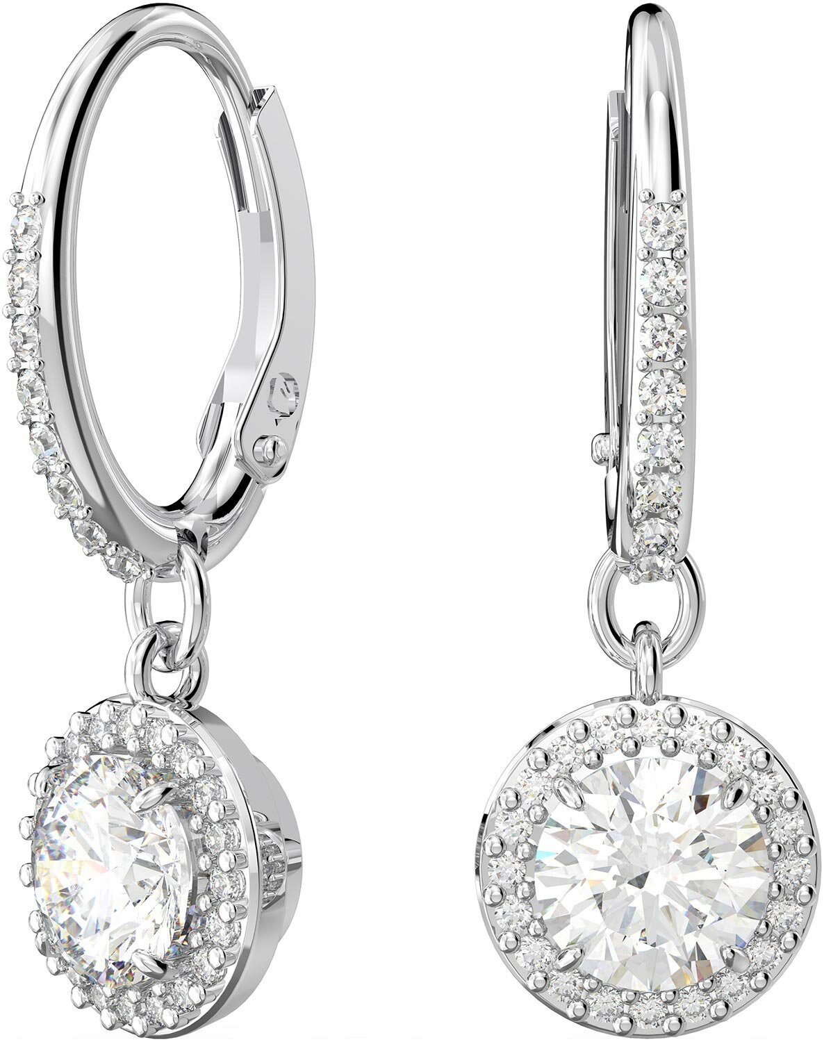 Серьги с подвесками, кристаллы Swarovski