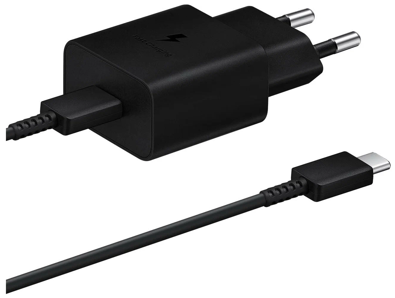Сетевое зарядное устройство Samsung 15W Power Adapter EP-T1510XBEGRU с кабелем Type-C to Type-C