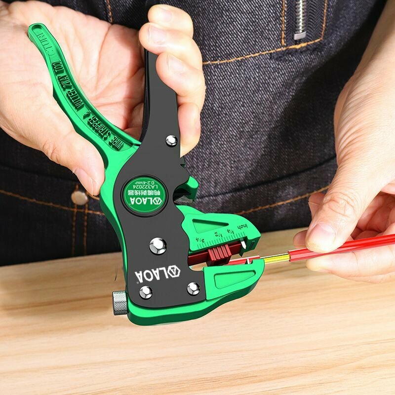 Автоматический инструмент для зачистки и резки проводов, 2-в-1, регулируемый инструмент для зачистки проводов 0,2-4 мм, для ремонта электроники и автомобилей