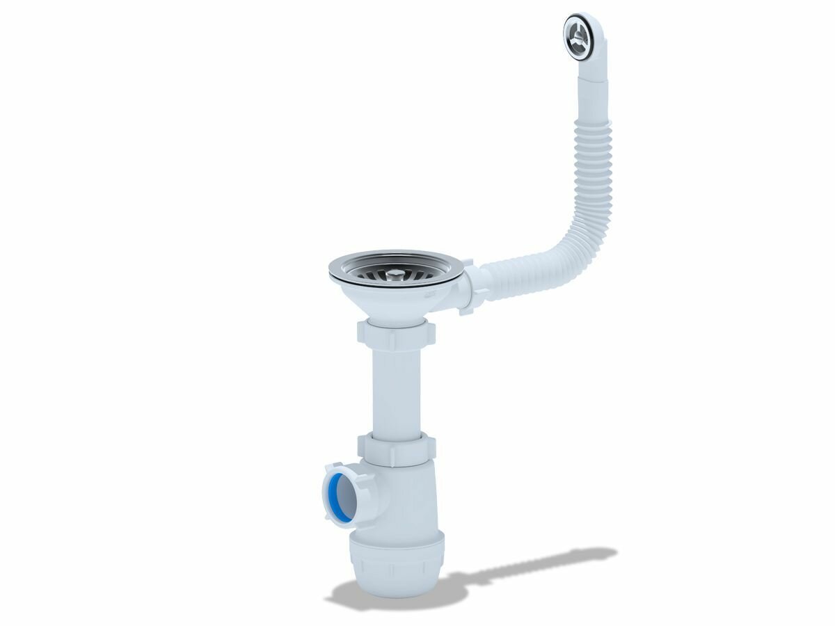 Сифон АНИ Грот 3 1/2"*40 с круглым гибким переливом A0142S