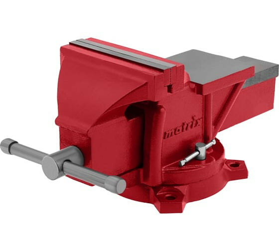 Тиски слесарные 150мм поворотные с наковальней Matrix