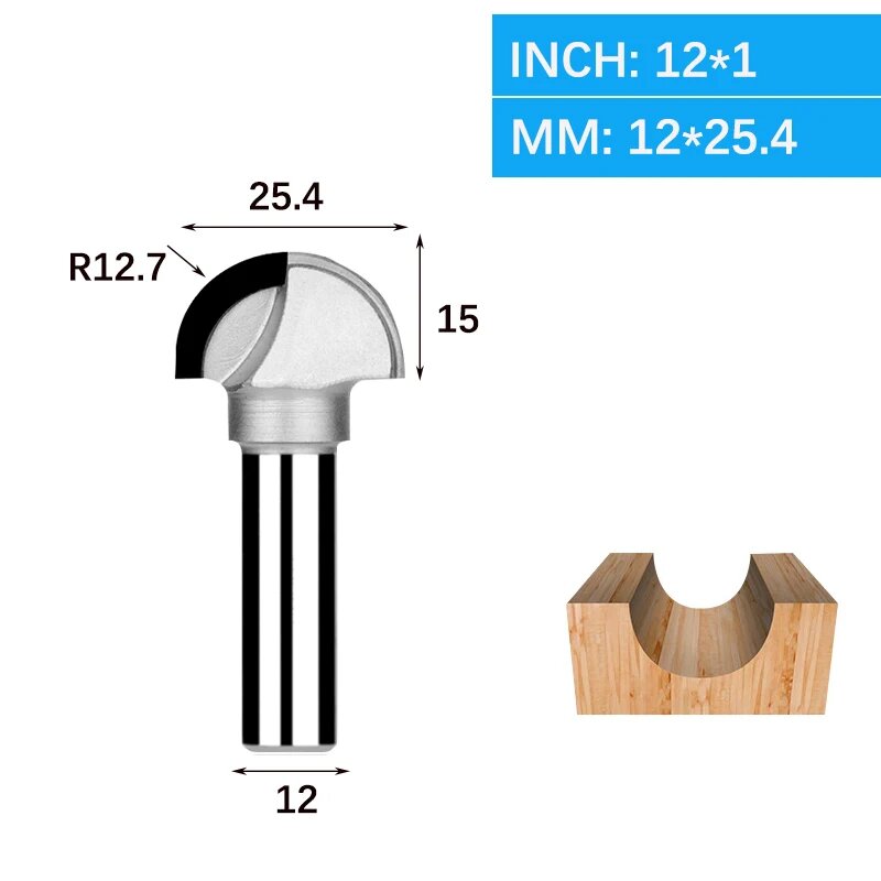 Vsharp PCD круглая кожуха, фреза, алмазная круглая Нижняя фреза, деревообрабатывающая стандартная шаровая Пазовая Концевая фреза для МДФ 12x25.4