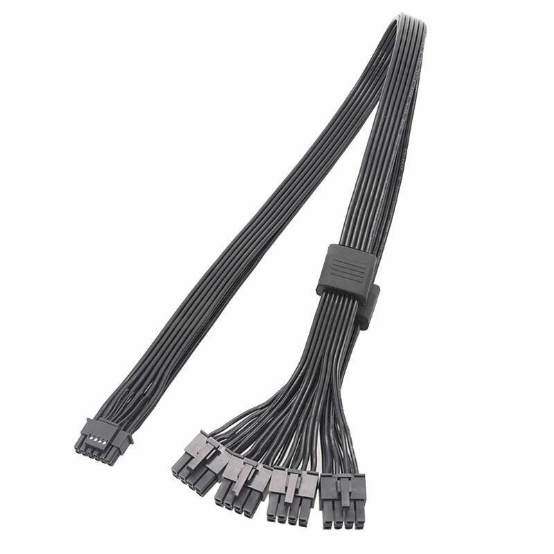 Высокоскоростной адаптер питания для видеокарты с 4 8-контактными разъемами PCI5.0, 12VHPWR, 16-контактный (12 + 4), прямой/изогнутый под углом 90 градусов наконечник.