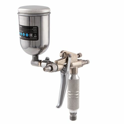 Краскораспылитель пневматический Matrix 57318 для финишных работ с верхним бачком V 0,1 л, сопло D 0,5 мм