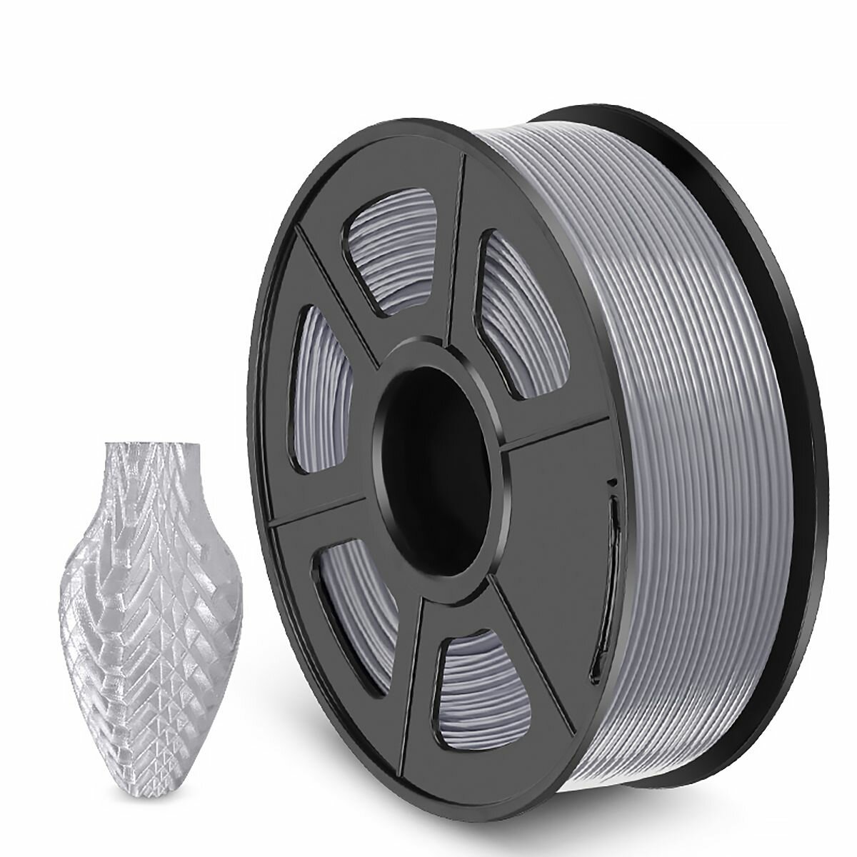 Филамент NVPRINT PETG Silver для 3D печати диаметр 1.75мм длина 330 метров масса 1 кг