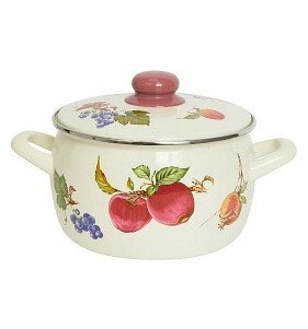 Кастрюля с металлической крышкой 4 л глубокая Metrot "Фрукты" / 137725