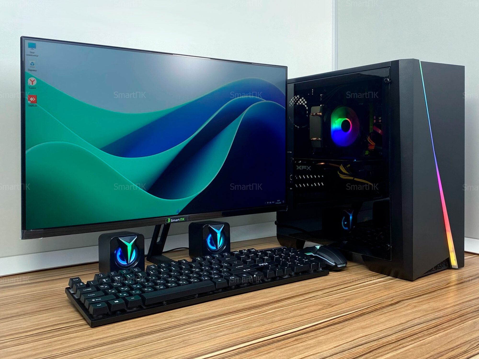 Игровой компьютер intel/RAM 32/RX-580-8g/SSD-512g/Монитор 24