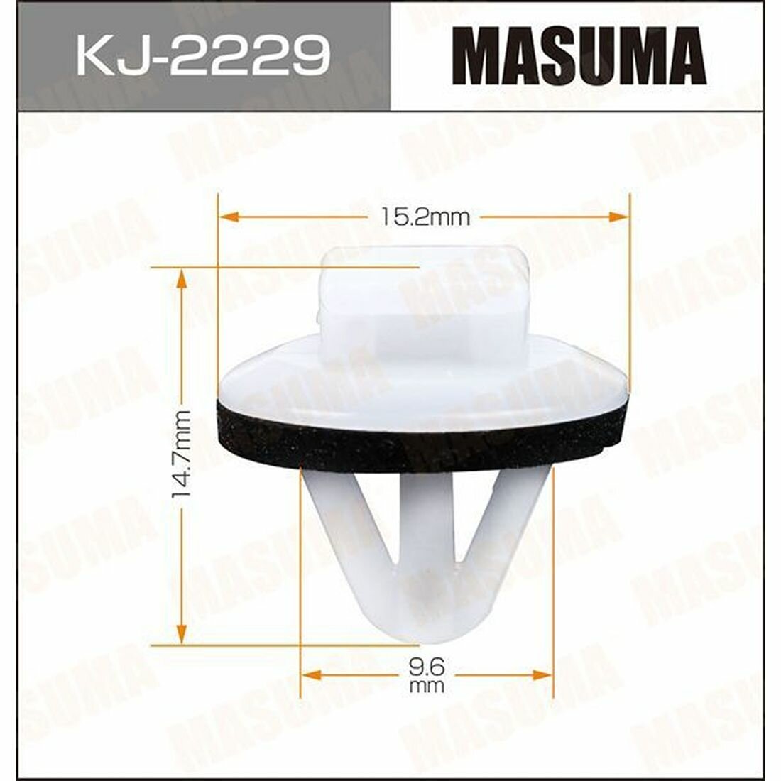 Клипса автомобильная (автокрепеж) для японских автомобилей Masuma KJ-2229 50шт.