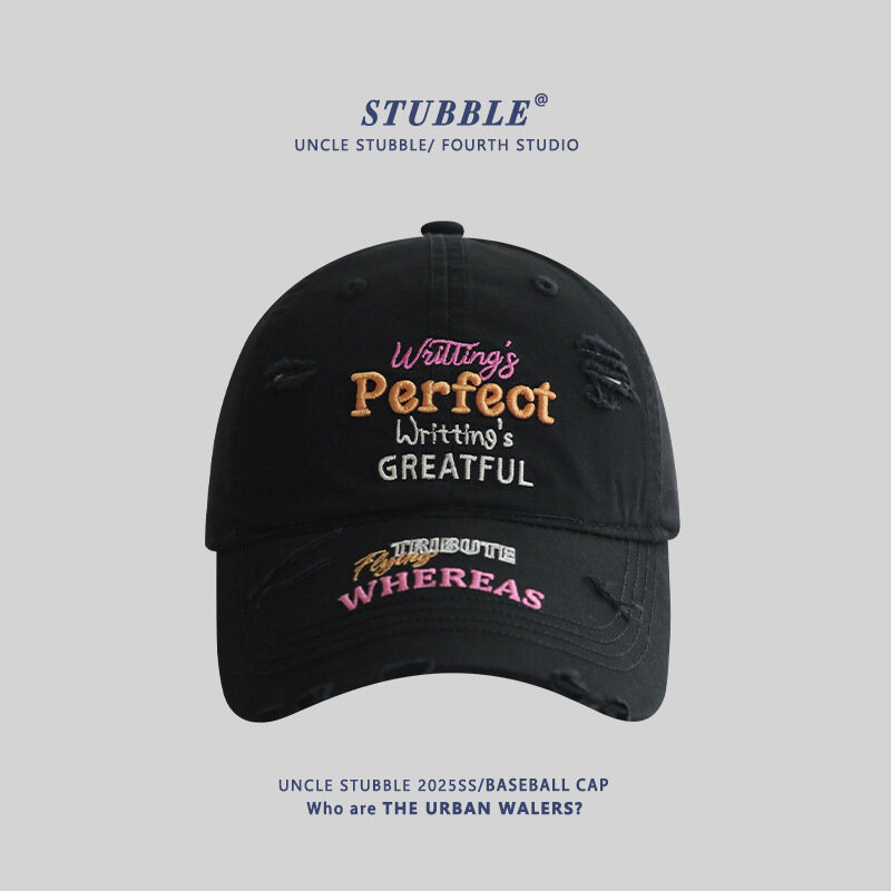 2025 новая бейсболка для мужчин и женщин, кепка уличного бренда, персонализированная парная шляпа от солнца с мягким верхом и дырочками