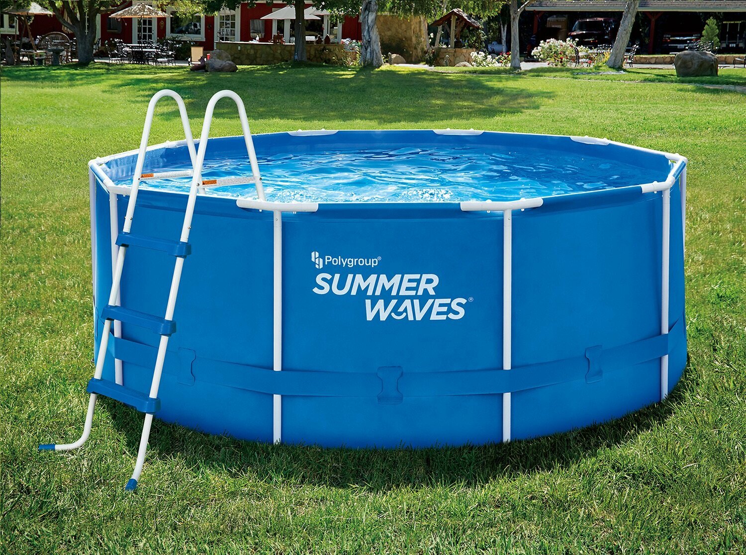 P20-1042-Z Круглый каркасный бассейн Summer Waves 305х107см (лестница, подстилка, тент)