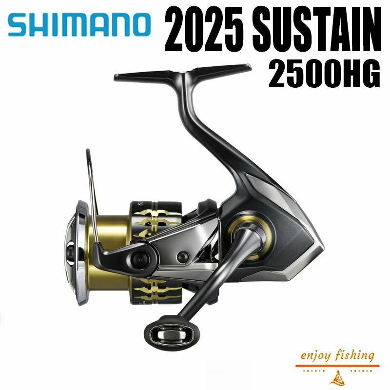 2025 SHIMANO SUSTAIN 2500HG катушка высокоскоростная мощная надежная для спиннинговой ловлиSUSTAIN 2500HG прялка Рыболовная катушка Рыболовные снасти