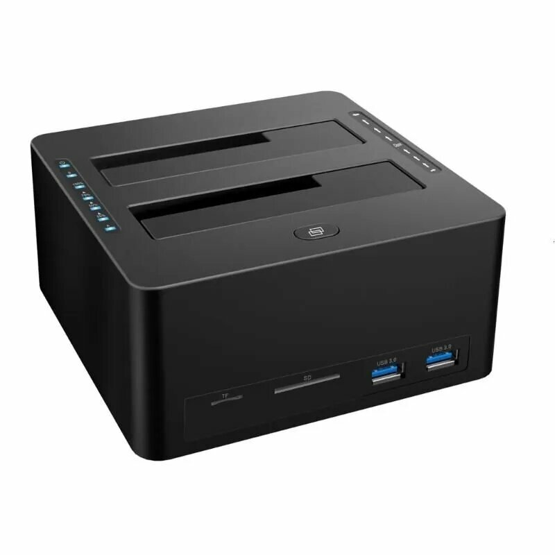 Док-станция для жестких дисков USB3.0 с двумя отсеками и кардридером