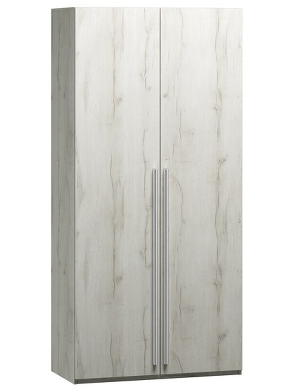 Шкаф распашной Лорена Бест-2 Дуб Крафт Белый для одежды двухдверный 80*240*40