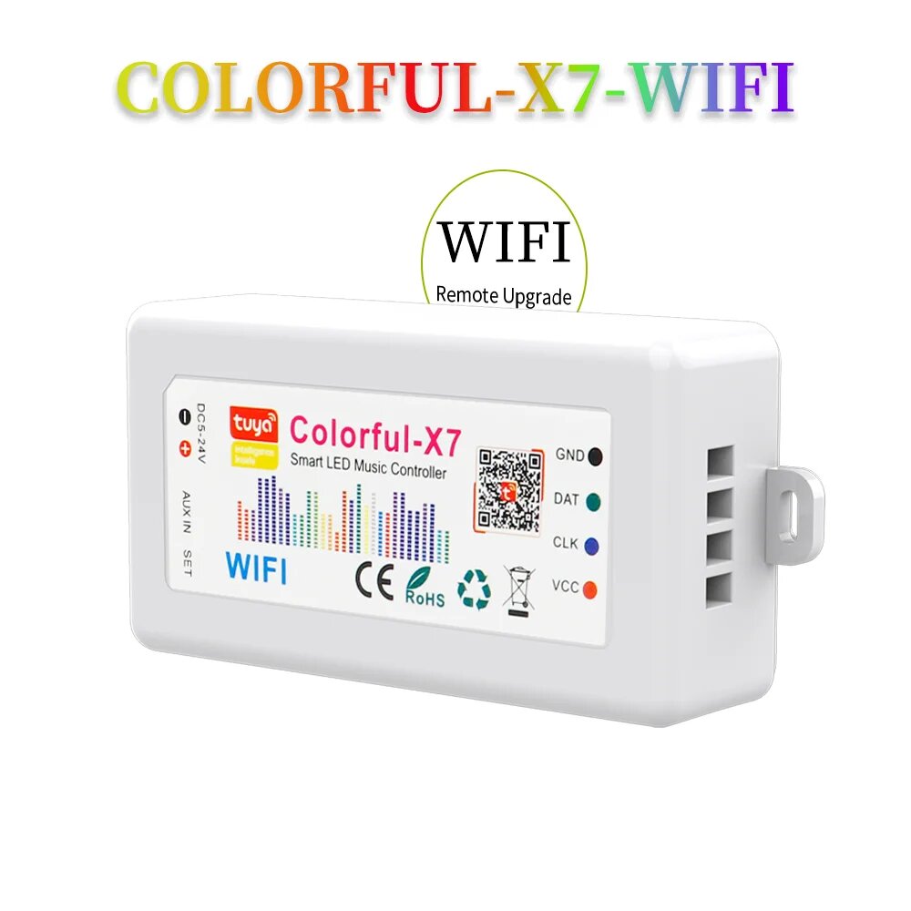 Colorful-X7 WIFI RGBIC LED контроллер, белый