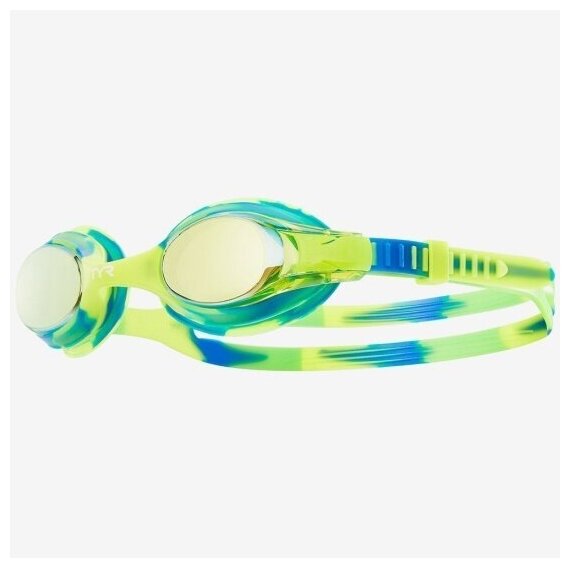 Очки для плавания детские Tyr Swimple Tie Dye Mirrored 298, лайм