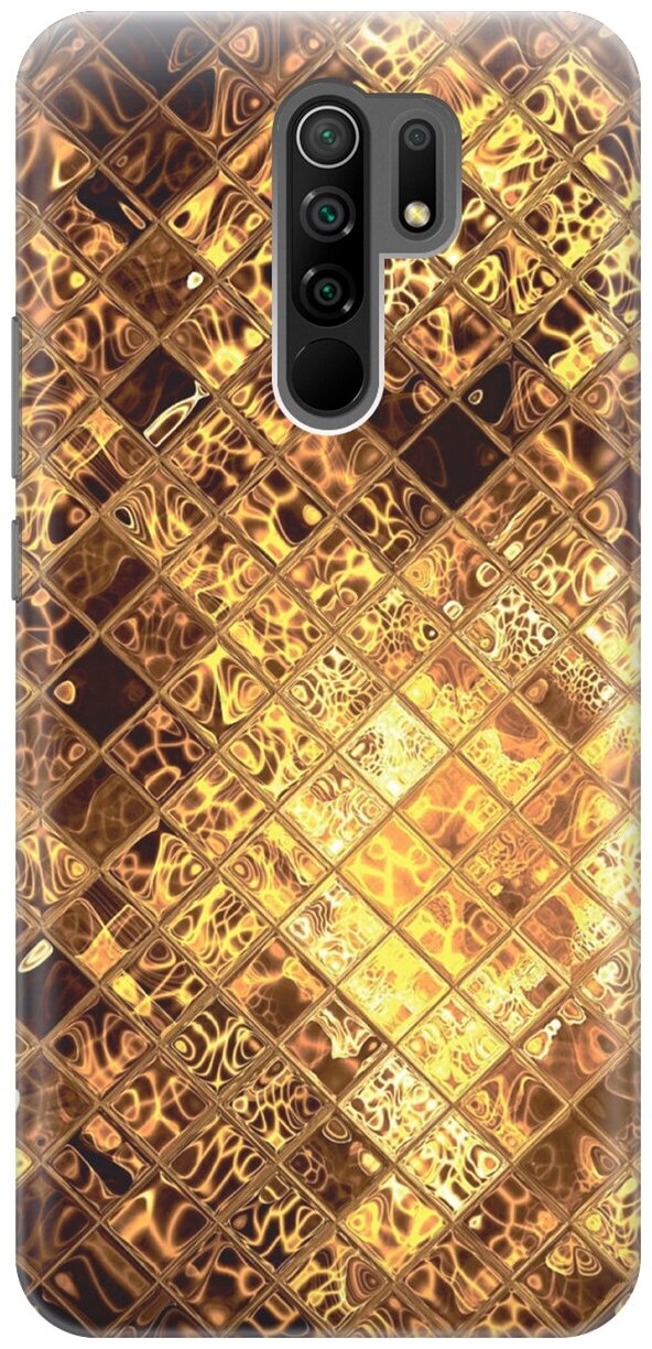 Силиконовый чехол Янтарные соты на Xiaomi Redmi 9 / Сяоми Редми 9