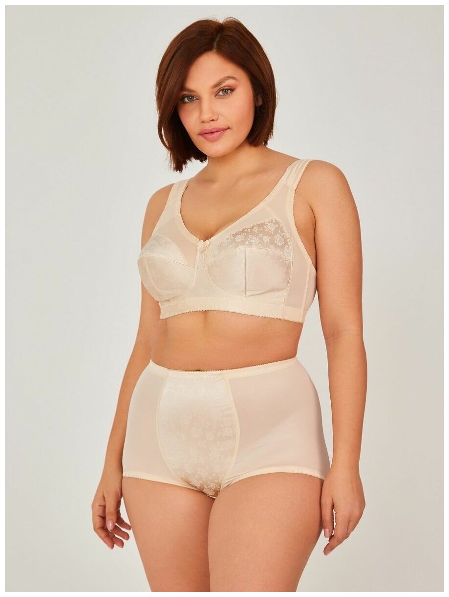 Высокие утягивающие трусики с атласной вставкой, 6X