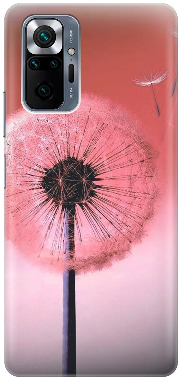 Силиконовый чехол Розовый одуванчик на Xiaomi Redmi Note 10 Pro / Сяоми Редми Ноут 10 Про