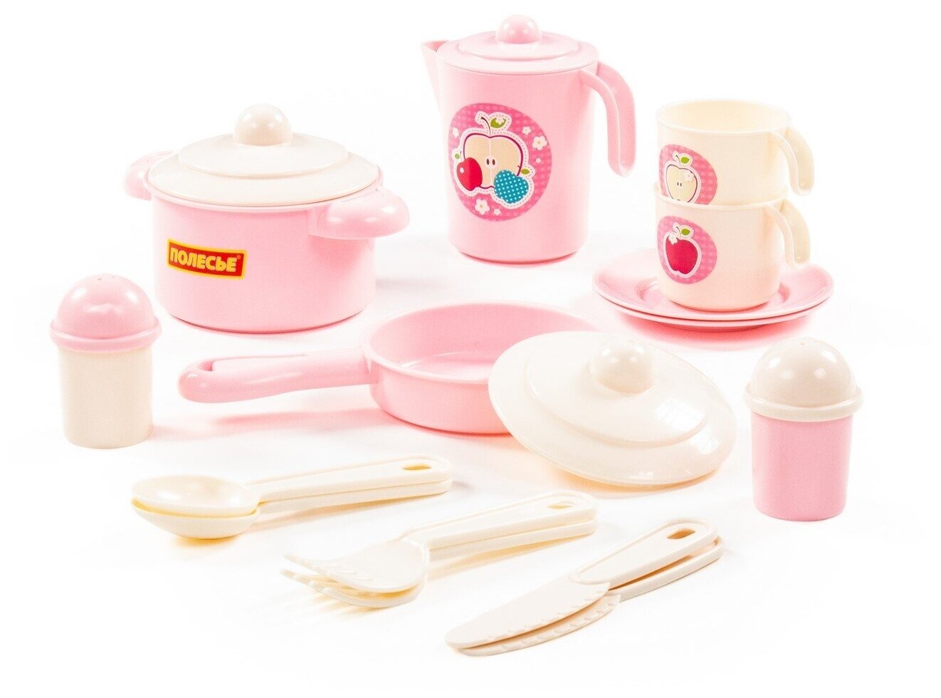 Набор детской посуды "Настенька" на 2 персоны (V6) (18 элементов) (в сеточке)