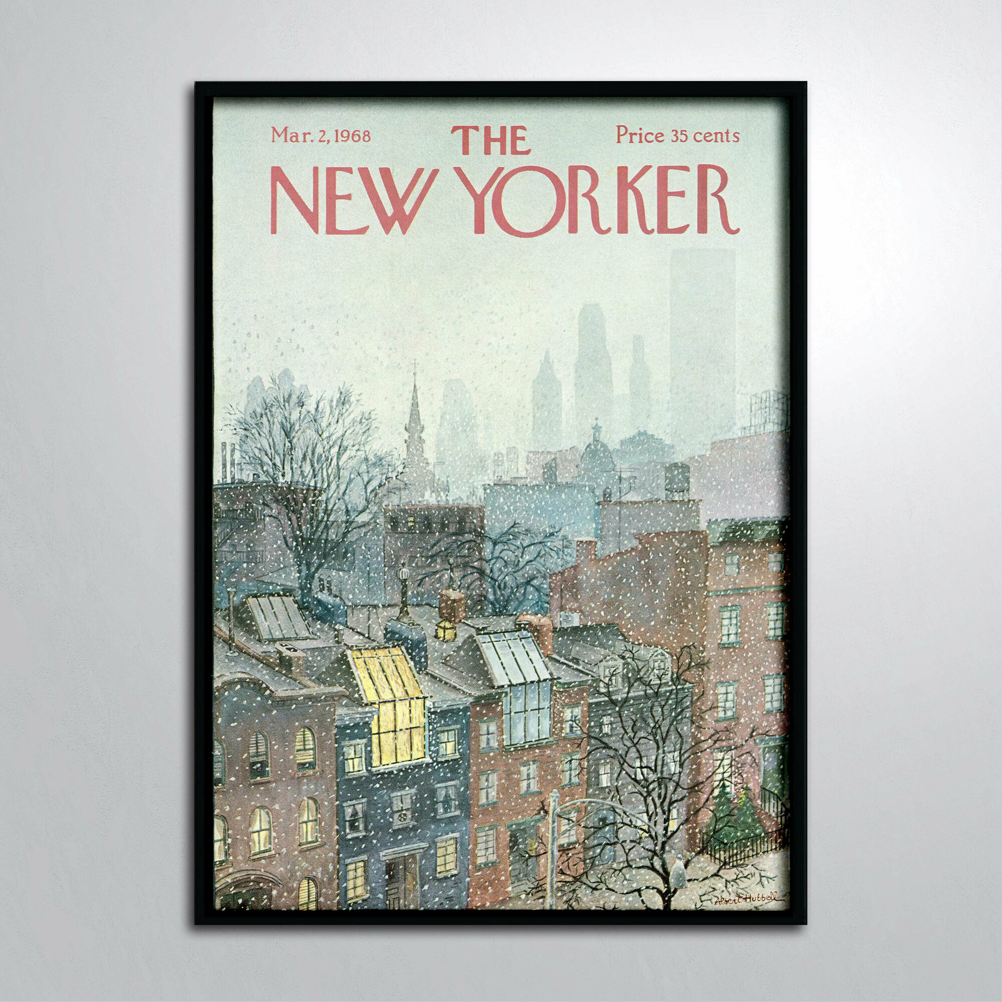 Постер в раме/Постер для интерьера/Плакат Винтажный Журнал Нью Йоркер The NEW YORKER 2 март 1968 г