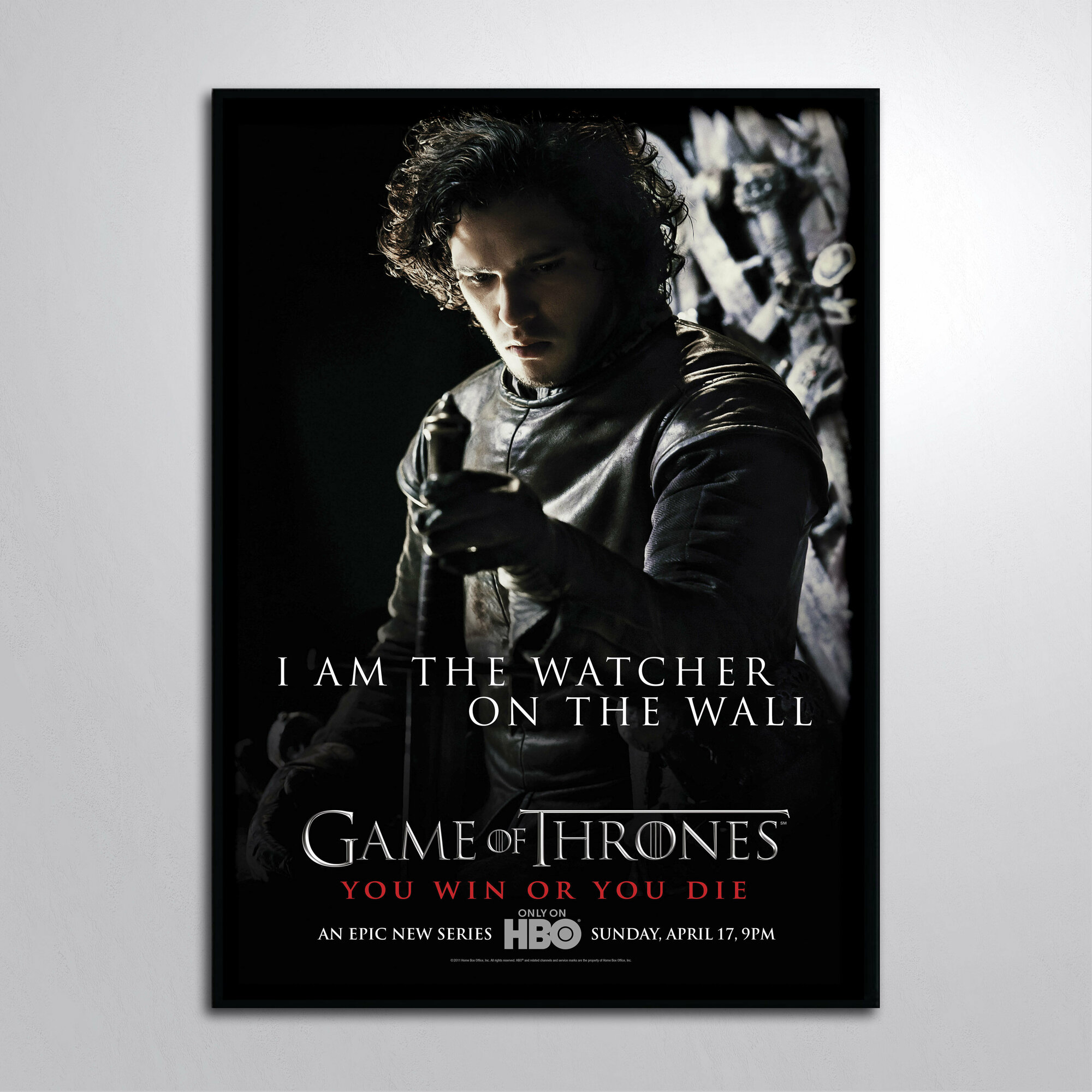 Постер без рамы/Игра престолов Джон Сноу Game of Thrones