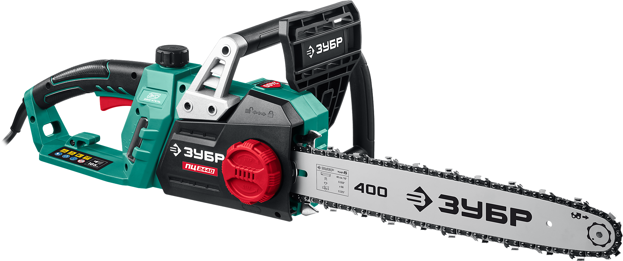 Электрическая цепная пила ЗУБР 2400 Вт, 40 см шина (ПЦ-2440)