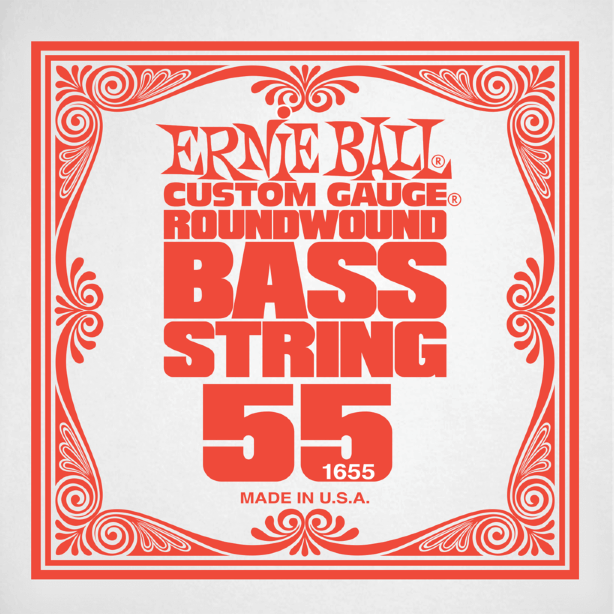 Одиночная струна для бас-гитары Ernie Ball 1655 Custom Gauge 55