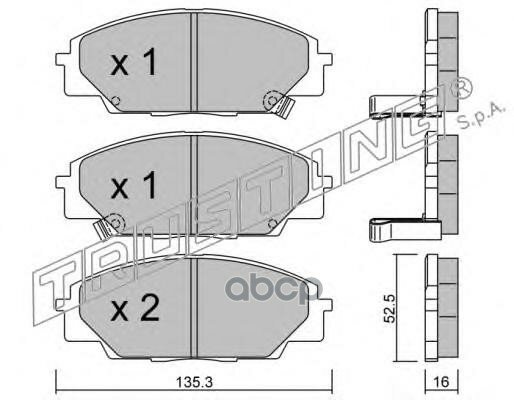 К-т дисков. тормоз. колодок Honda Civic VI 2001-05 F Trusting арт. 4500