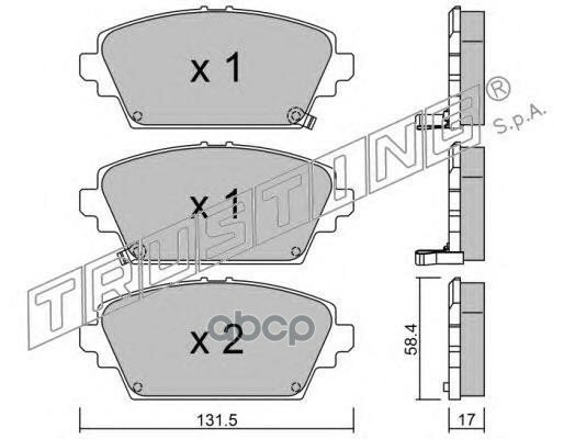 К-т дисков. тормоз. колодок HONDA Аккорд 98-, Nissan Премьера 02- б/датч. П Trusting арт. 4801