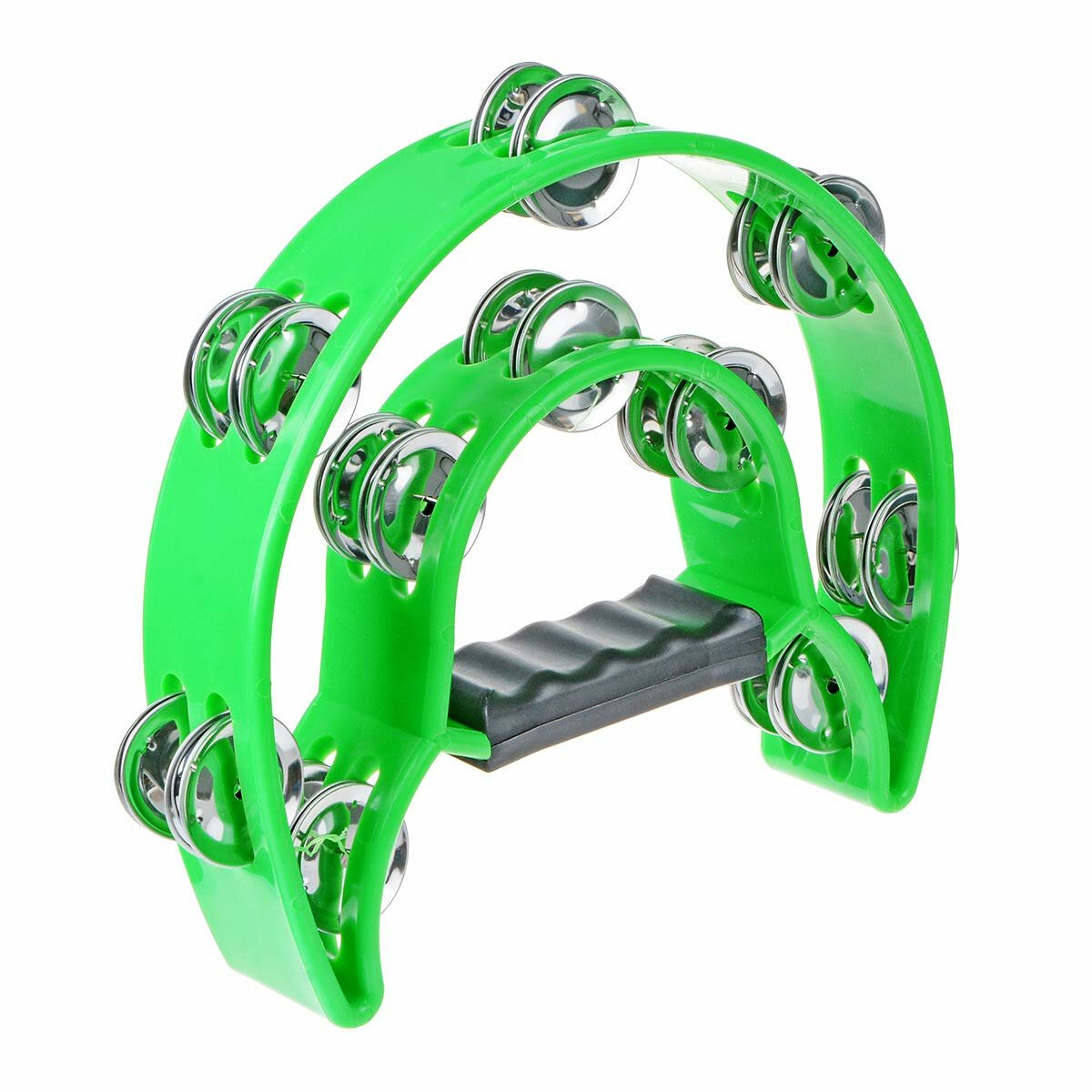 Alice ATB002 Тамбурин "Двойной полукруг", 20 пар бубенцов, зеленый