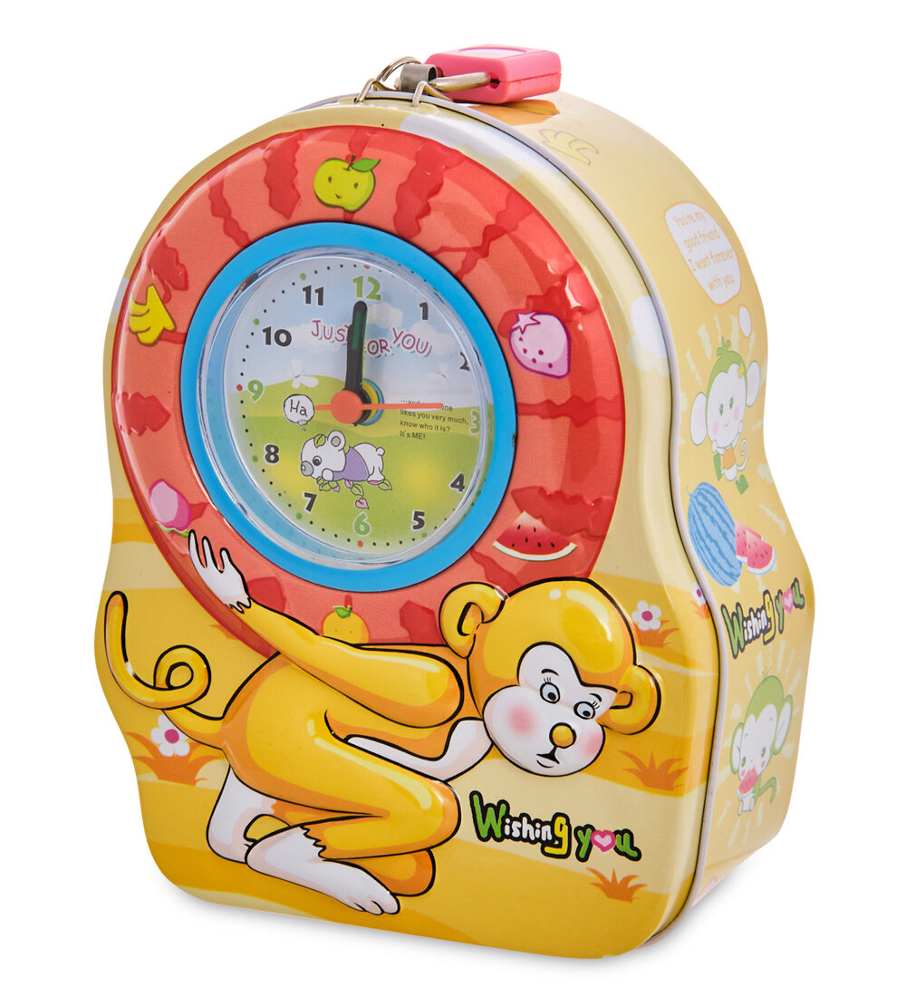 Металлическая копилка с часами Обезьяна A2169146