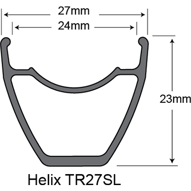 Обод 29" 28h SunRingle Helix TR27 SL Sleeved Black (RM8E28P13605C)