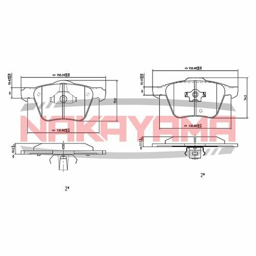 Колодки тормозные дисковые Nakayama p0839ny
